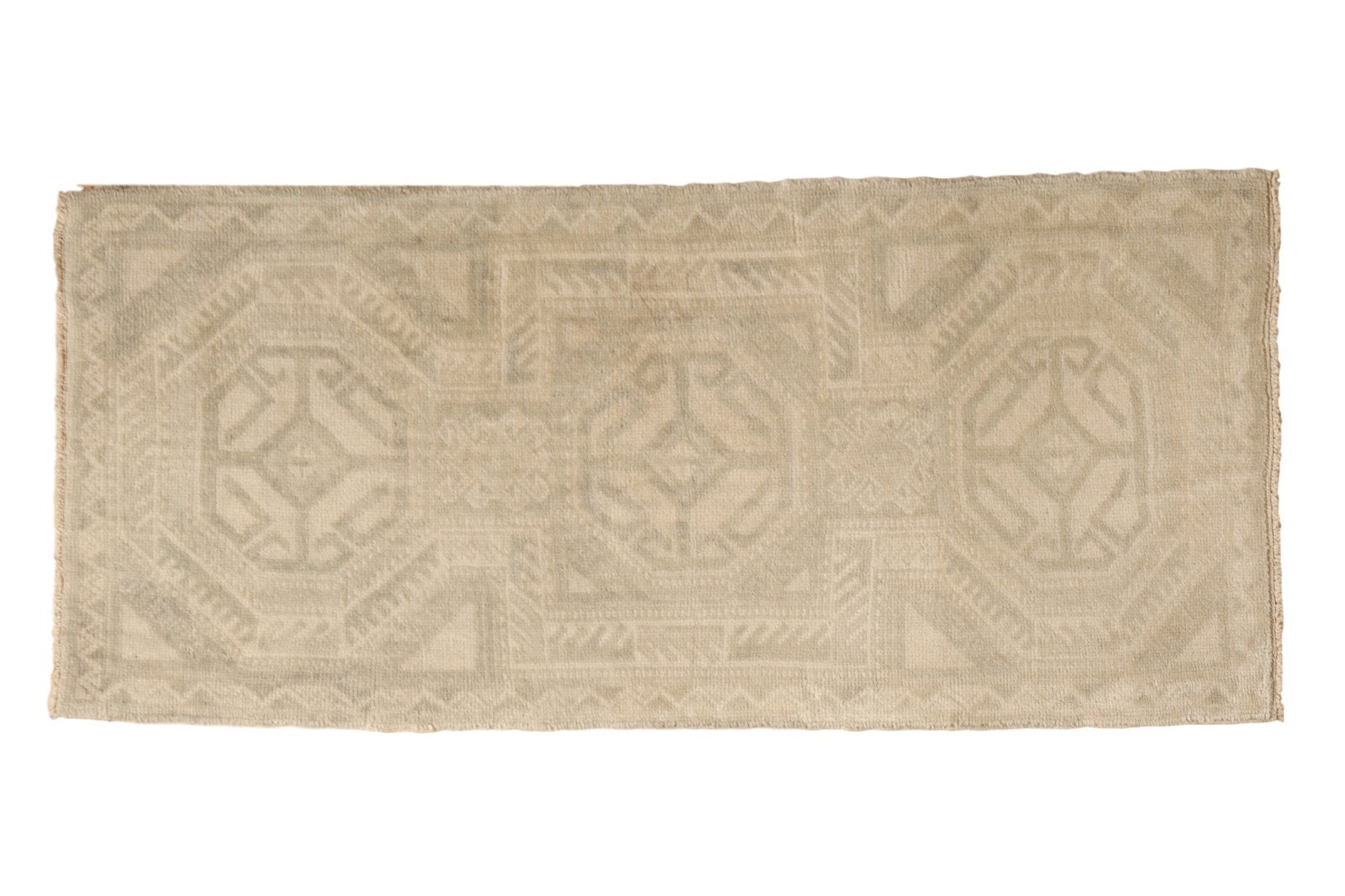 1.5x3.5 Vintage Distressed Oushak Rug Mat