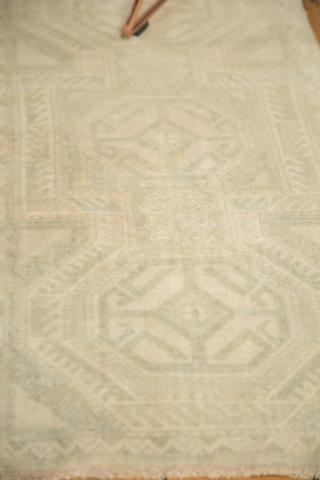 1.5x3.5 Vintage Distressed Oushak Rug Mat