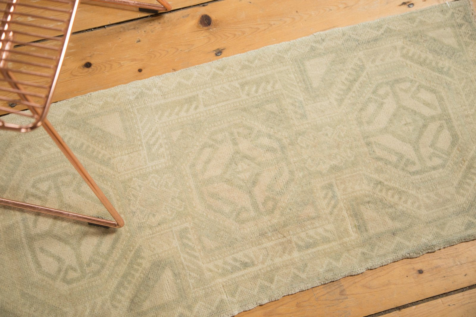 1.5x3.5 Vintage Distressed Oushak Rug Mat