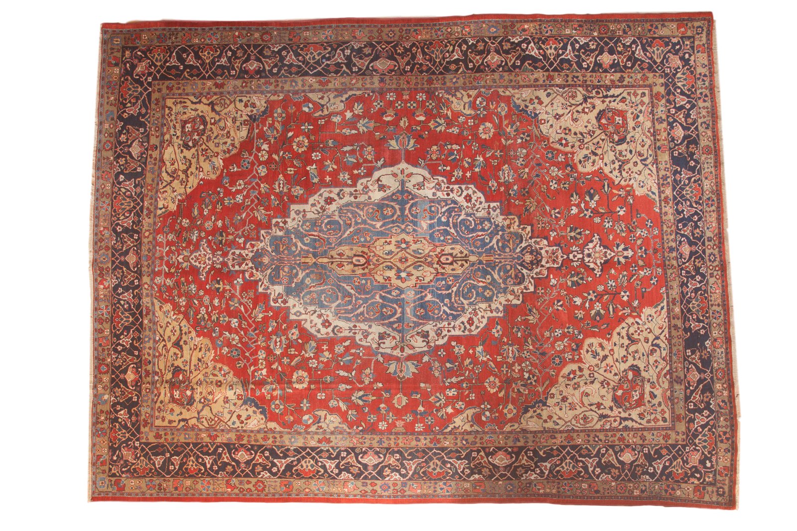 10.5x13.5 Vintage Distressed Laristan Carpet