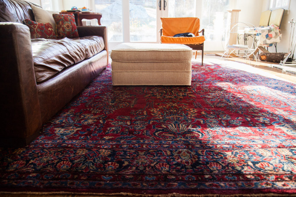 8x11 Stunning Vintage American Sarouk Rug