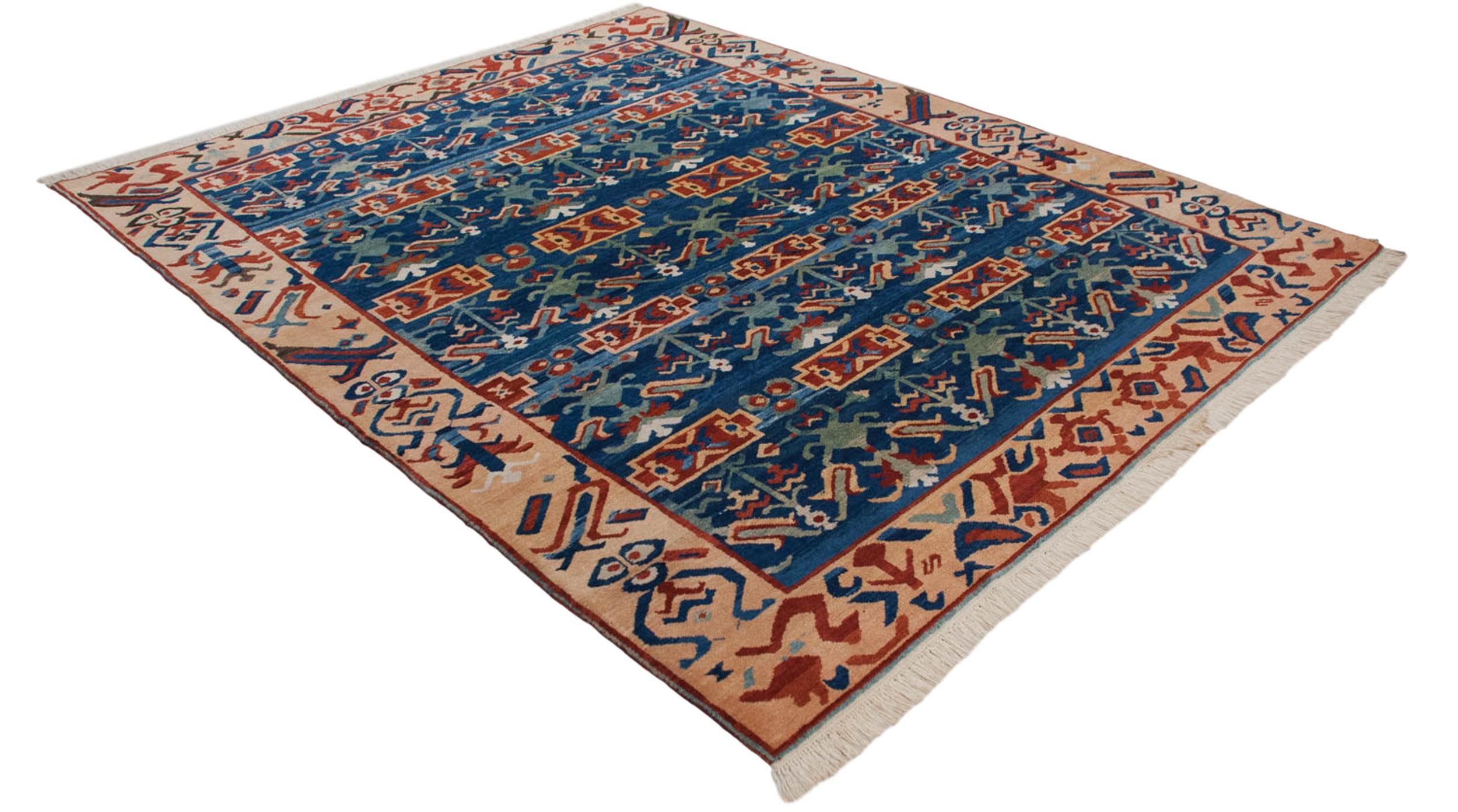 8x10 Vintage Turkish Azeri Design Carpet / ONH item mc001429