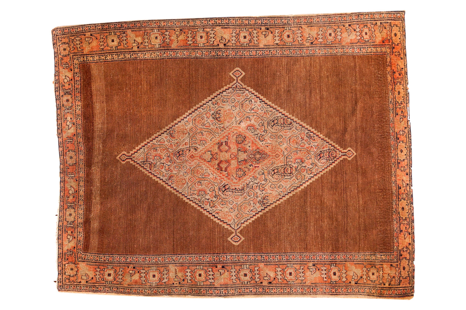 4x5 Antique Fine Senneh Square Rug
