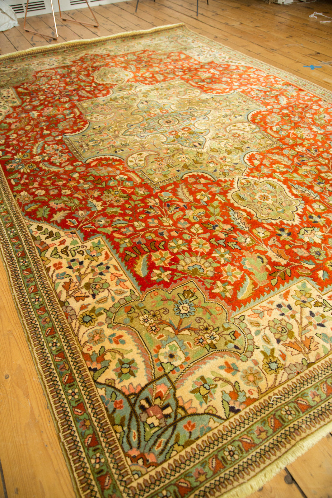 6.5x10 Vintage Tabatabaie Tabriz Carpet