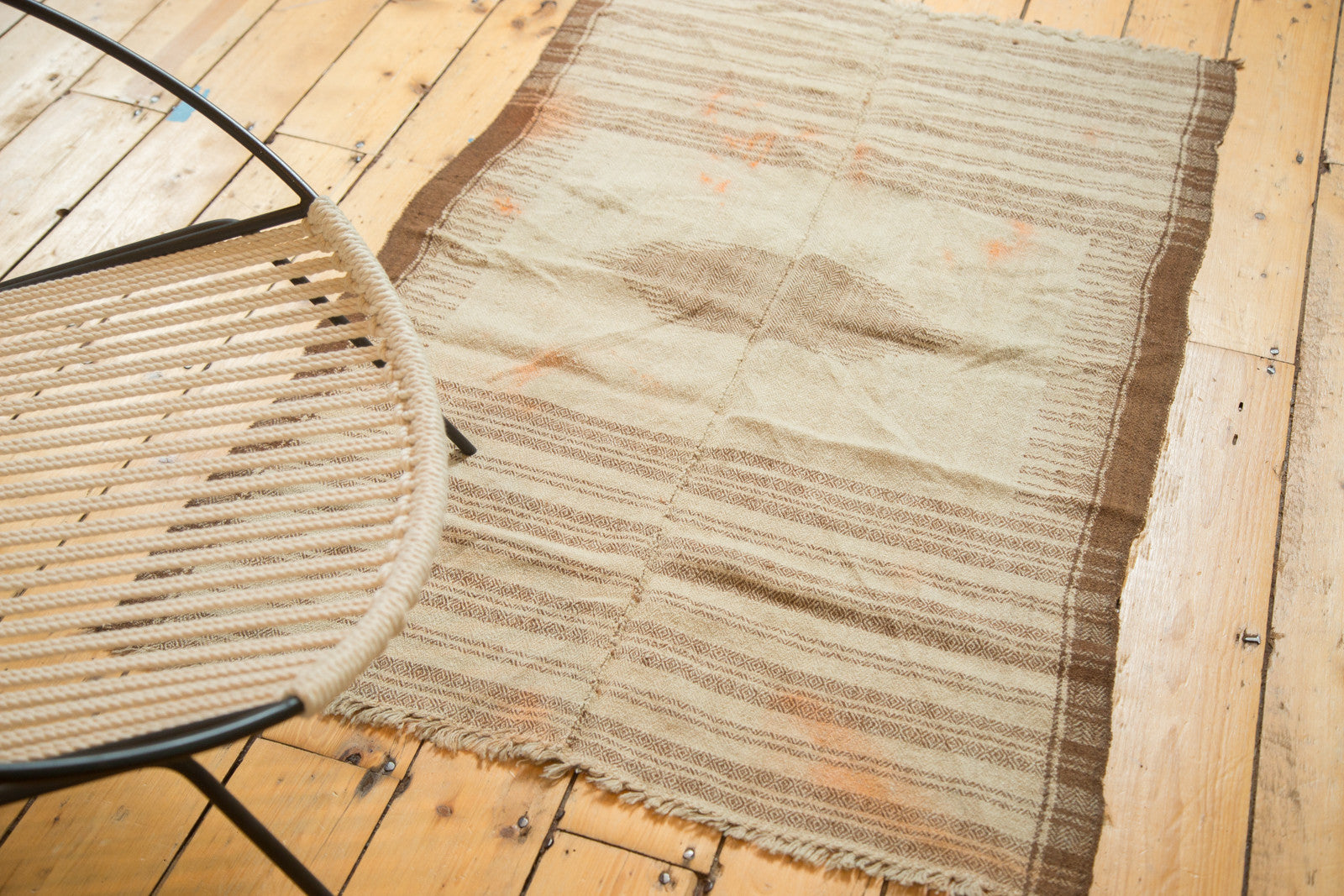 3x4.5 Vintage Kurdish Throw Rug