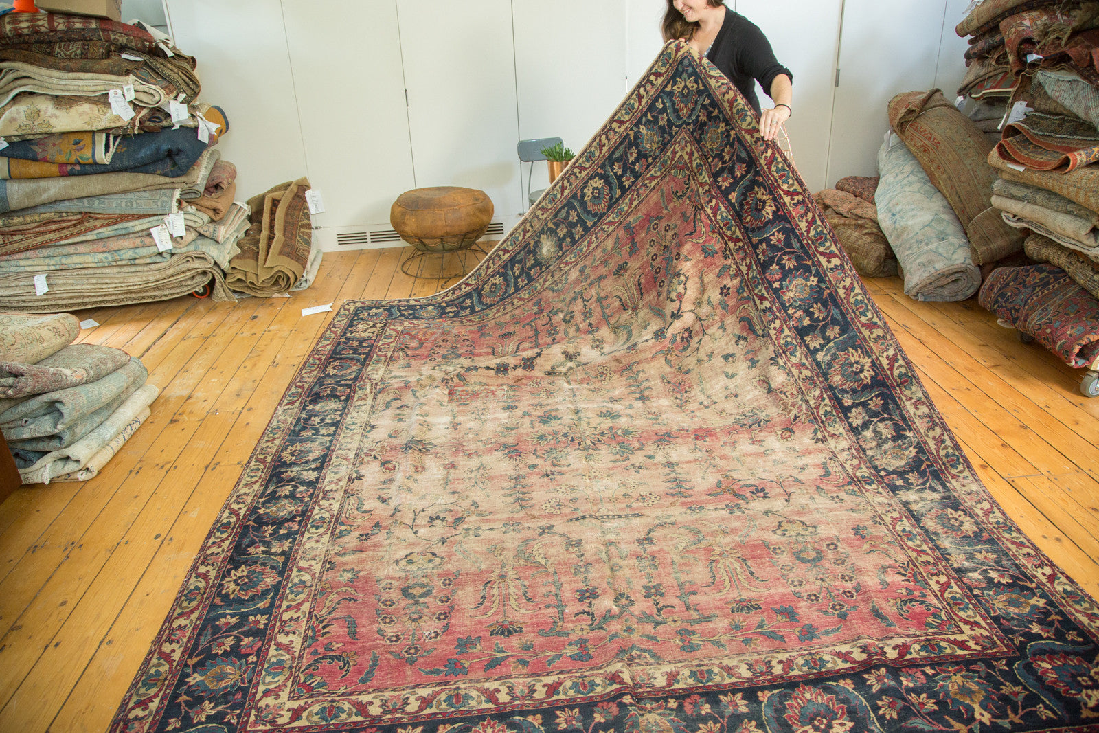 Vintage Yazd Persian Carpet 8' x 10' | circa 1920s
