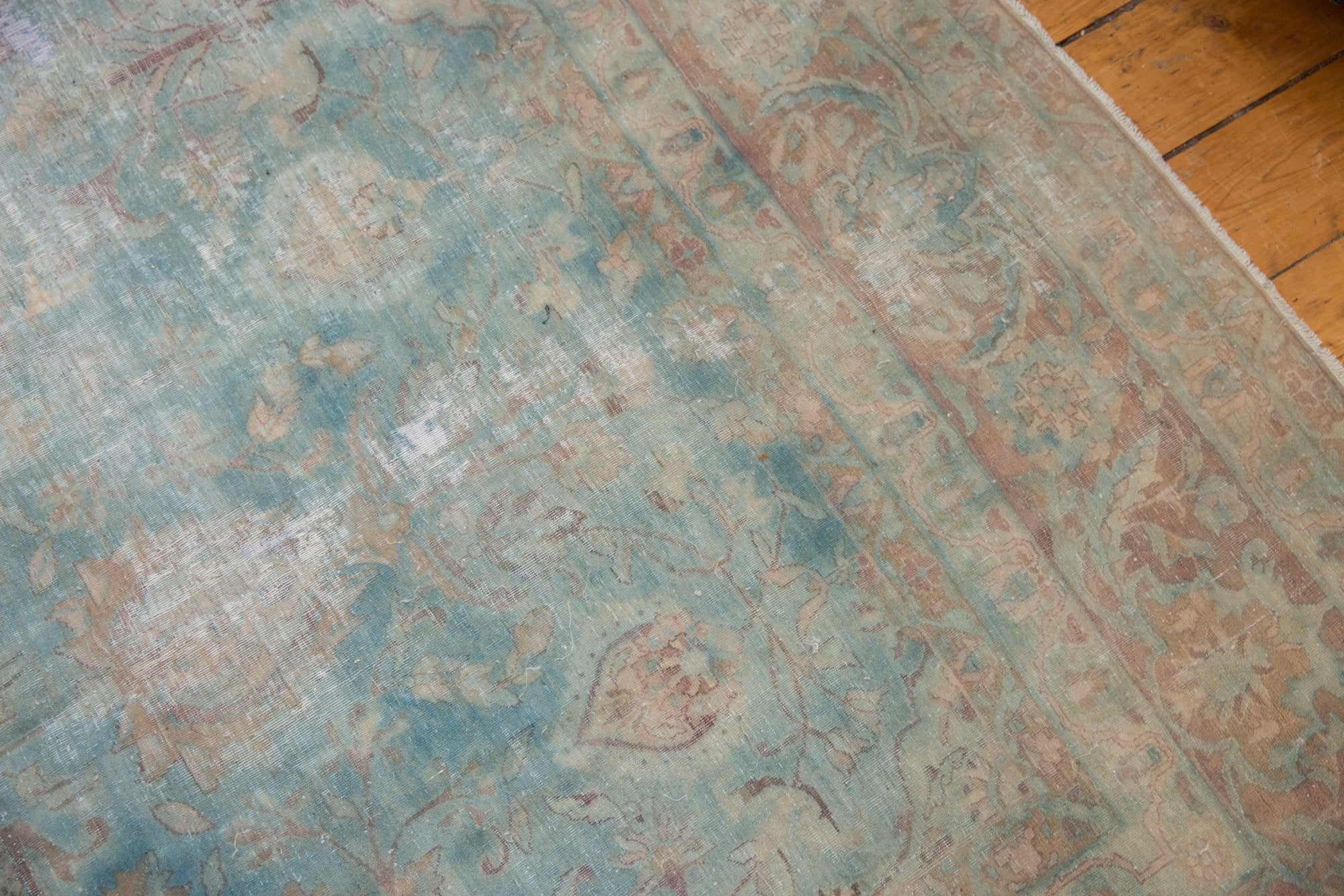 Vintage Yazd Persian Carpet 9' x 13'6" | Blue, Multi | c. 1920s