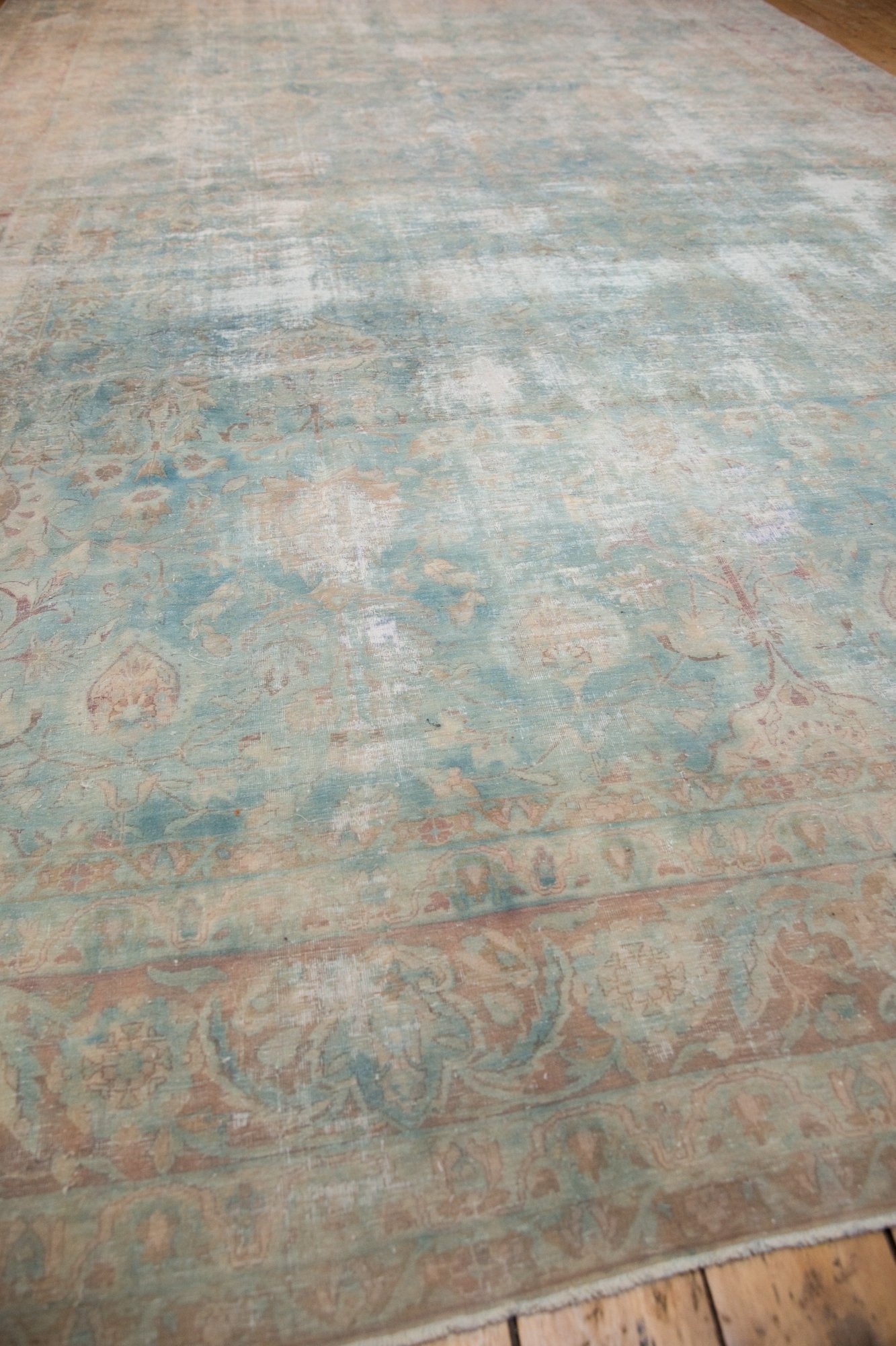 Vintage Yazd Persian Carpet 9' x 13'6" | Blue, Multi | c. 1920s