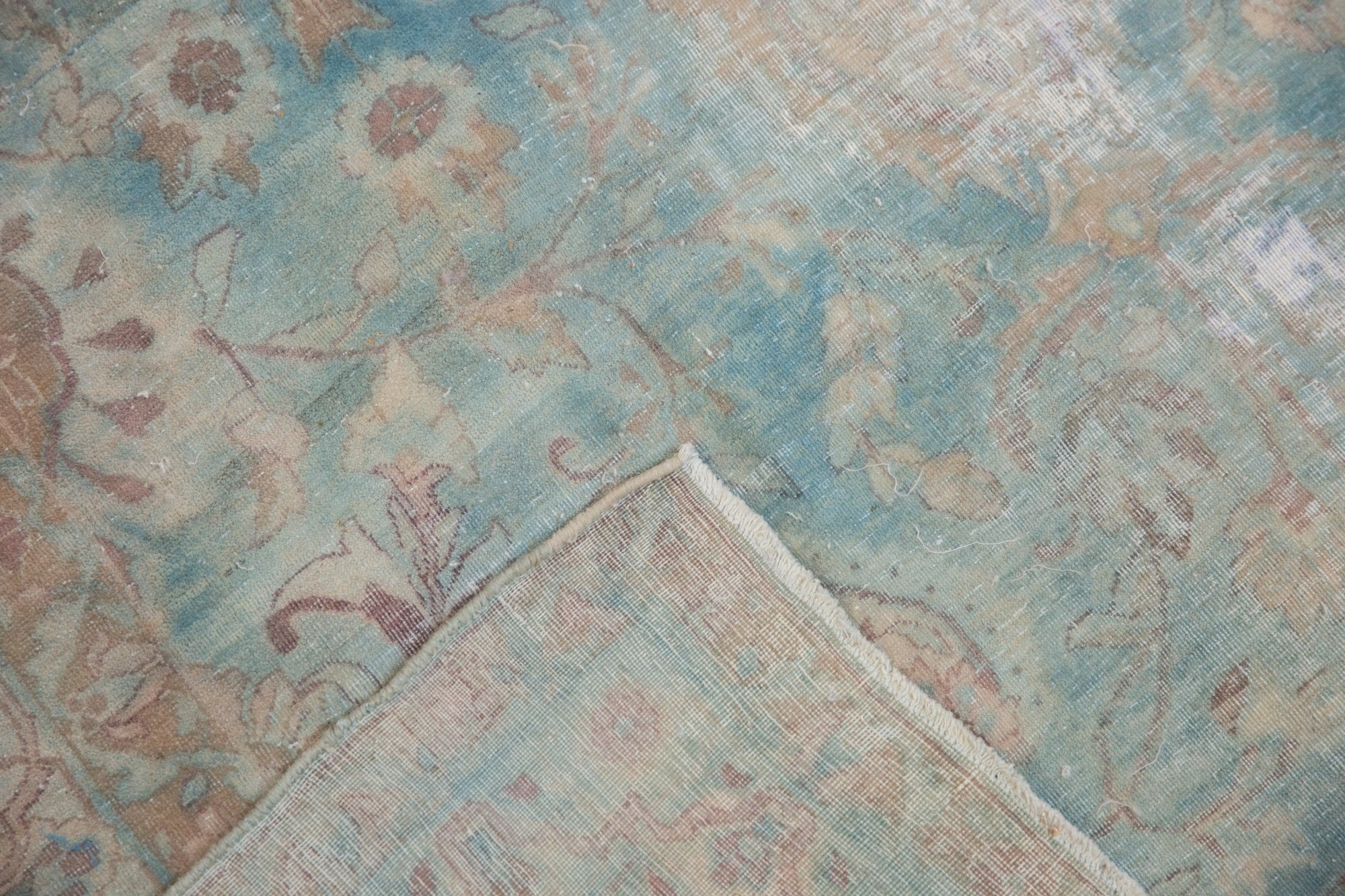 Vintage Yazd Persian Carpet 9' x 13'6" | Blue, Multi | c. 1920s