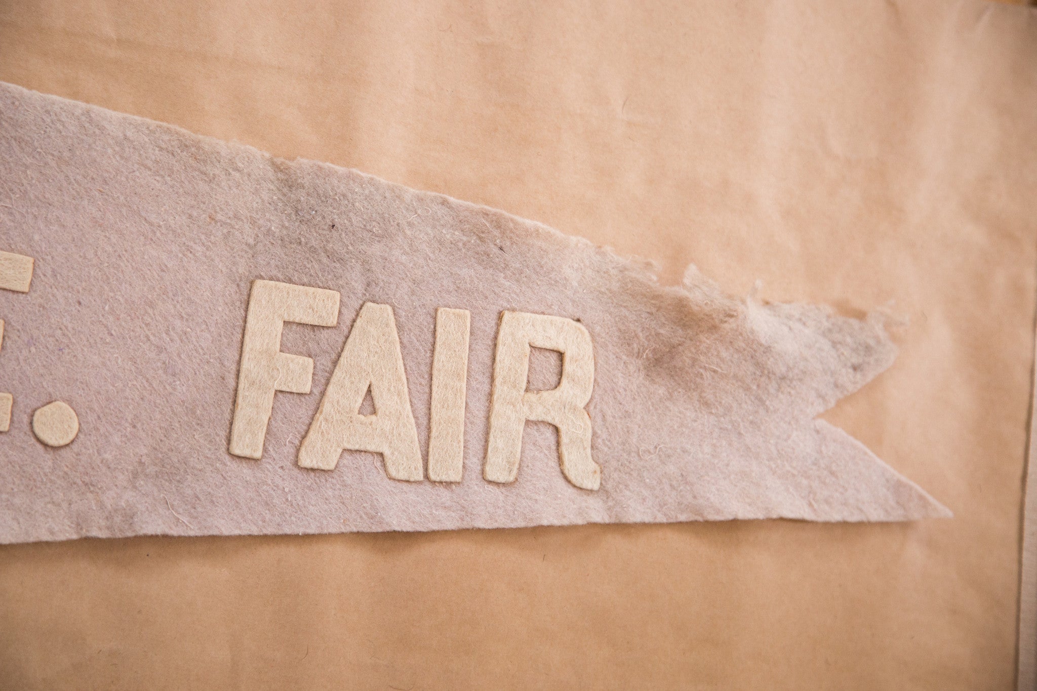 Antique NE Fair Felt Flag Pennant