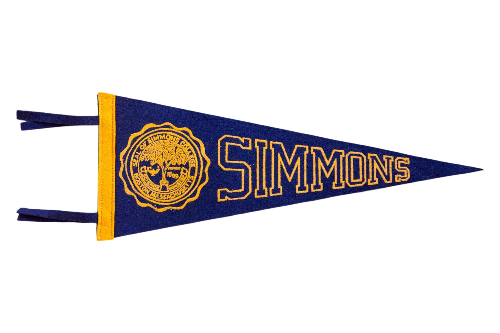 Vintage Simmons College MA Felt Flag – Item #3348