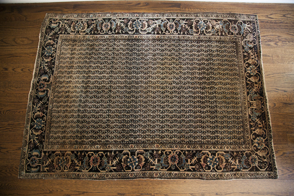 3x4 Fine Gold Vintage Rug